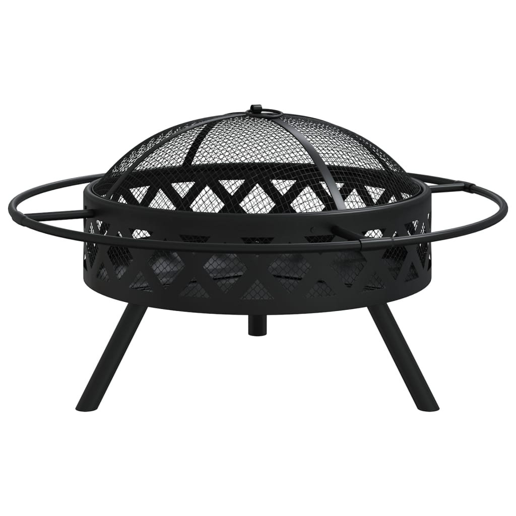 Vidaxl Fire Pit With Poker 27.6 " XXL Steel | Wayfair