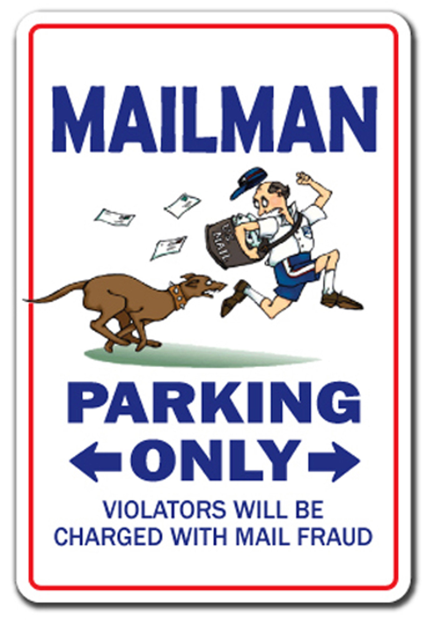 Trinx Mailman Aluminum Sign | Indoor/Outdoor | Funny Home Décor For ...