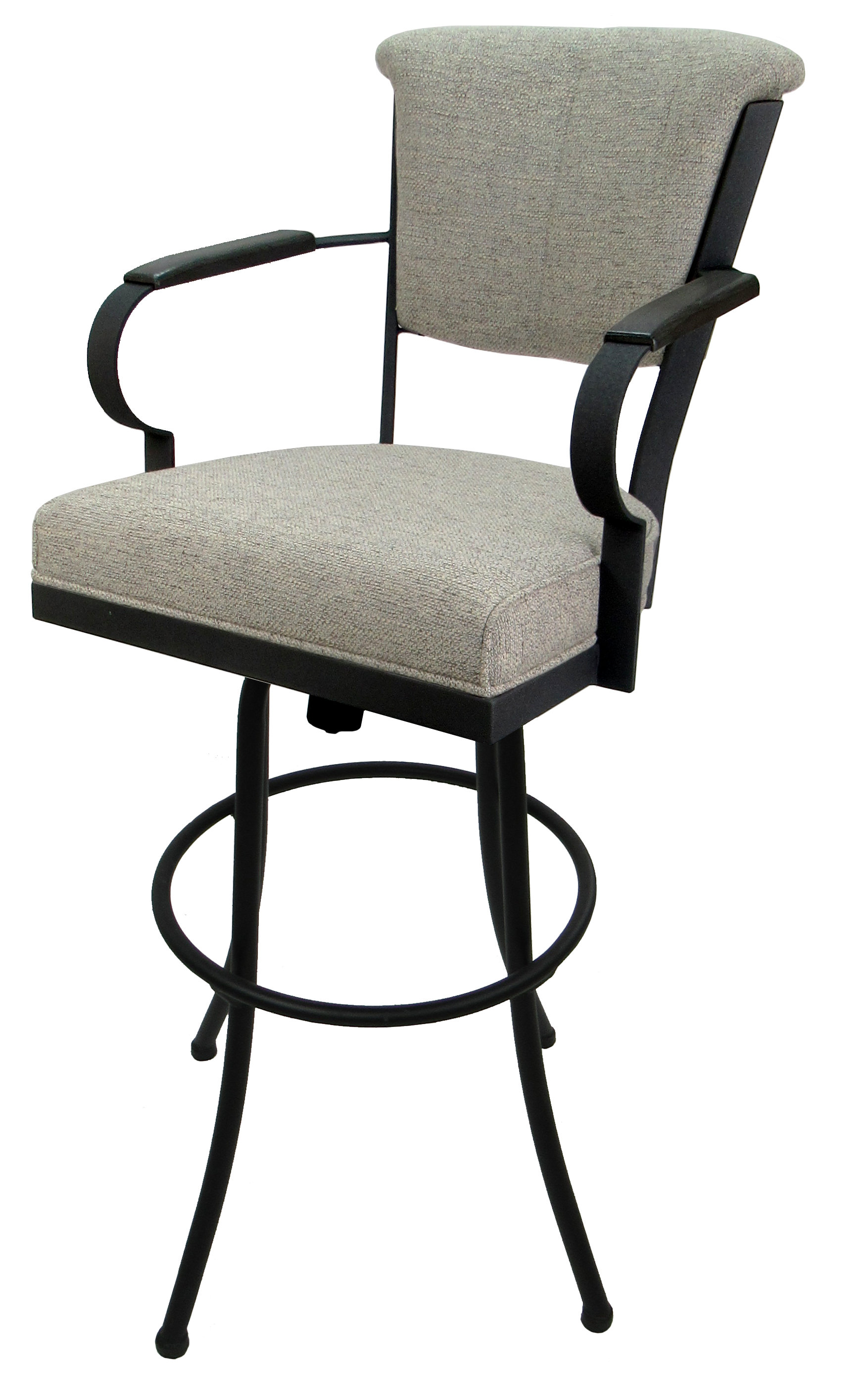 Red Barrel Studio® Miami Extra Tall 34" Metal Bar Stool Wood Arm - Noam ...