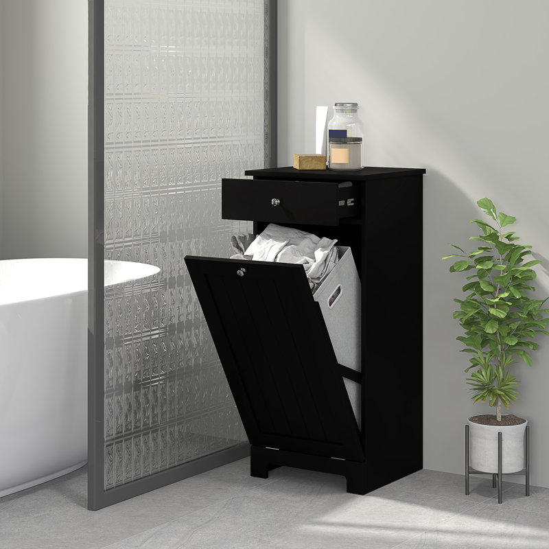 Ebern Designs Laundry Hamper Cabinet With Removable Basket, Tilt Out ...