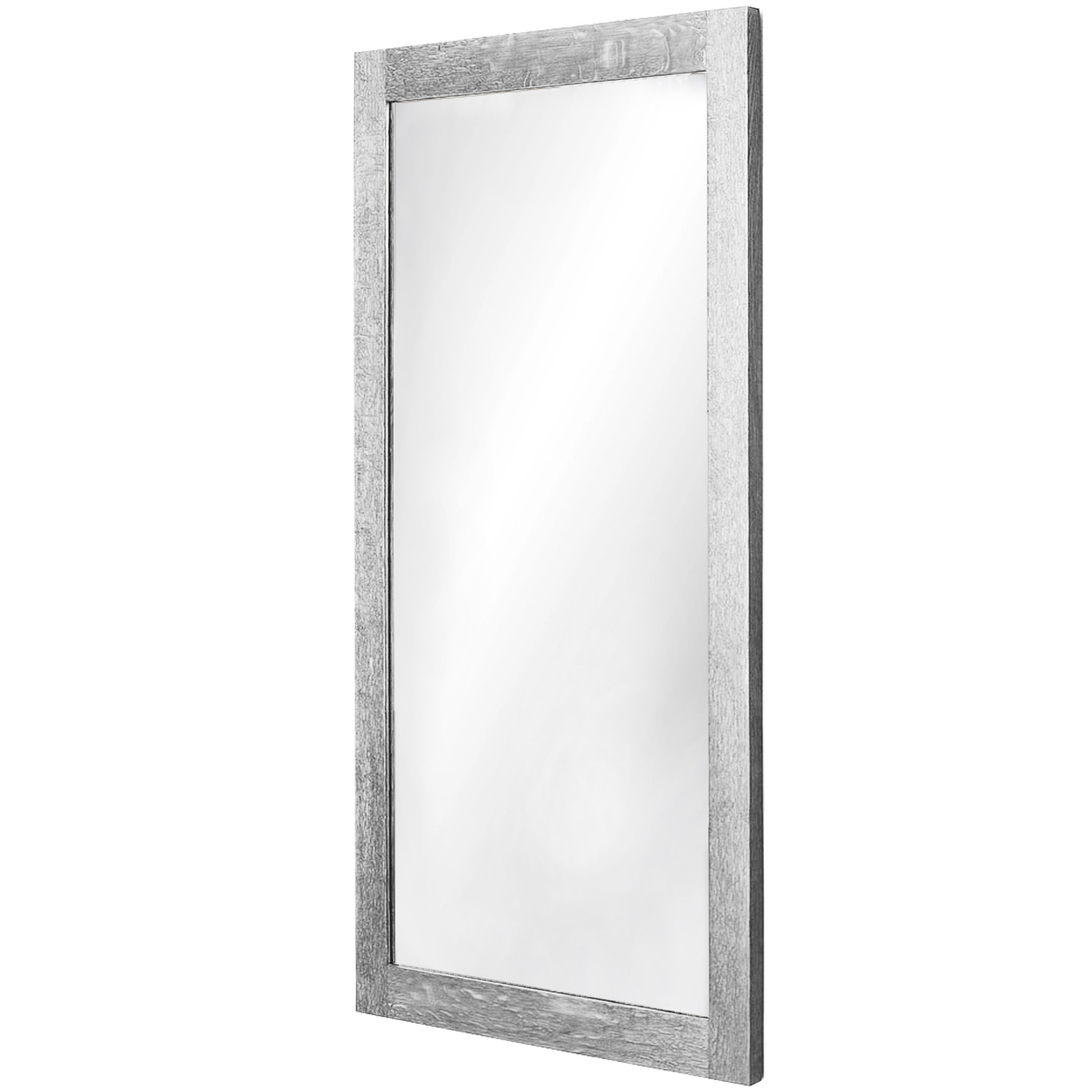 Red Barrel Studio® 30 X 36-Inch Mirror, 2.5-Inch Stonewash Grey Wood ...