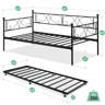 August Grove® Metal Platform Sofa Bed Frame With Heavy Castor Metal ...