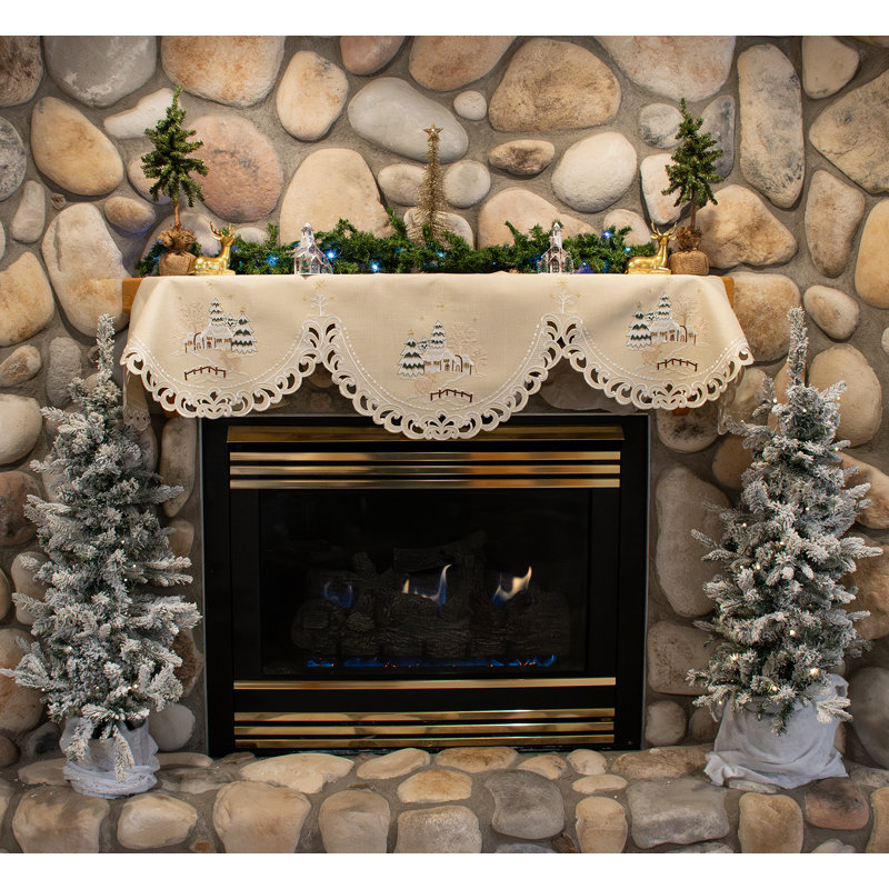 The Holiday Aisle® Josalynn Embroidered Rustic Farmhouse Beige ...