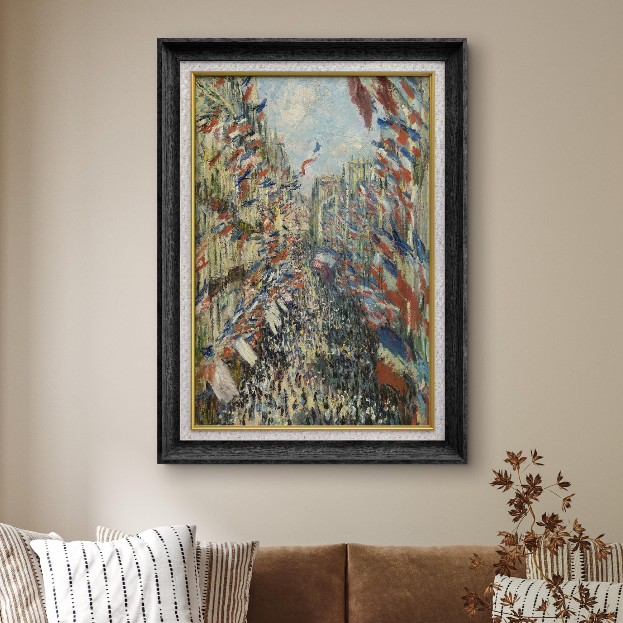 SIGNLEADER " The Rue Montorgueil In Paris " by Claude Monet on Canvas ...