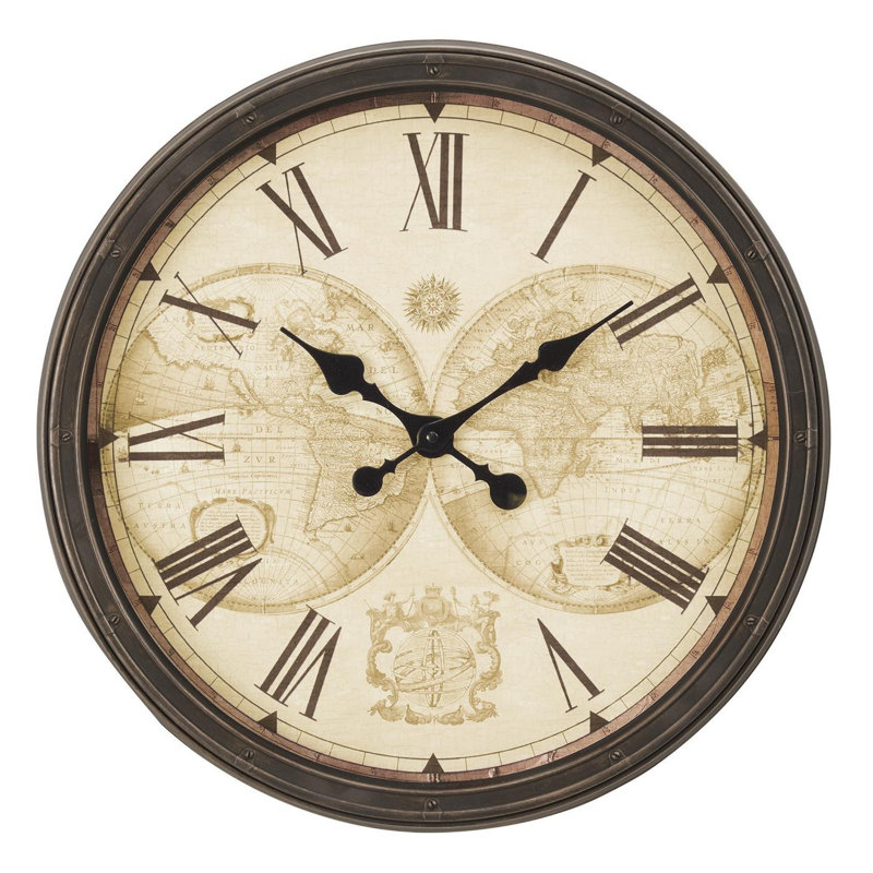 Mercer41 Round Wall Clock Roman Numeral | Wayfair