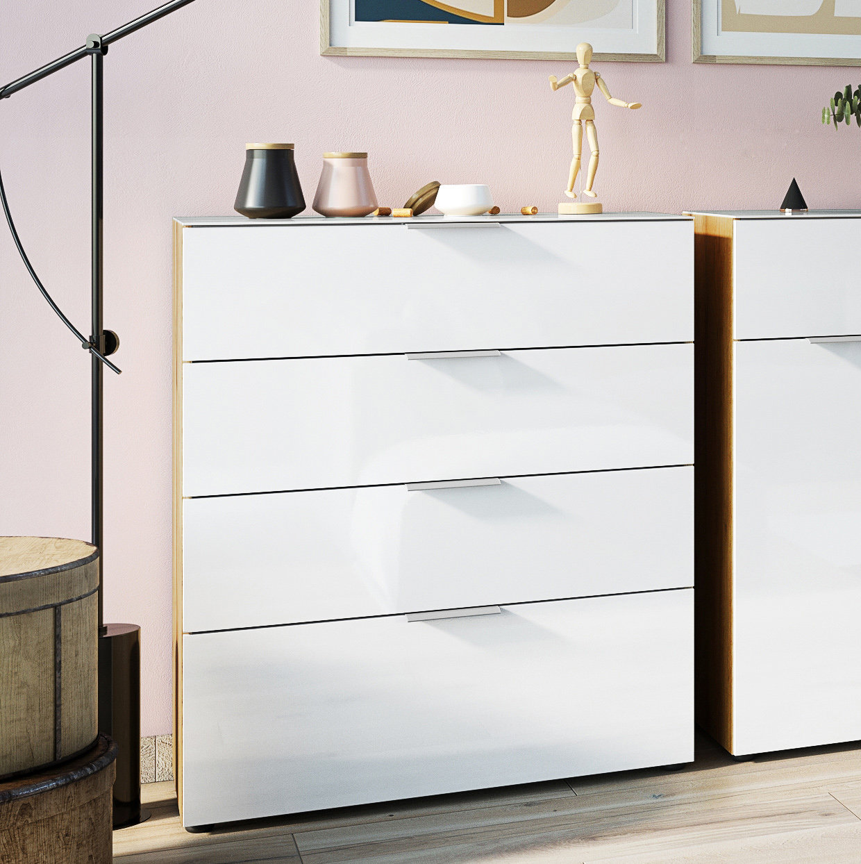 Ebern Designs Abbygail 4 Drawer Combi Chest & Reviews | Wayfair.co.uk