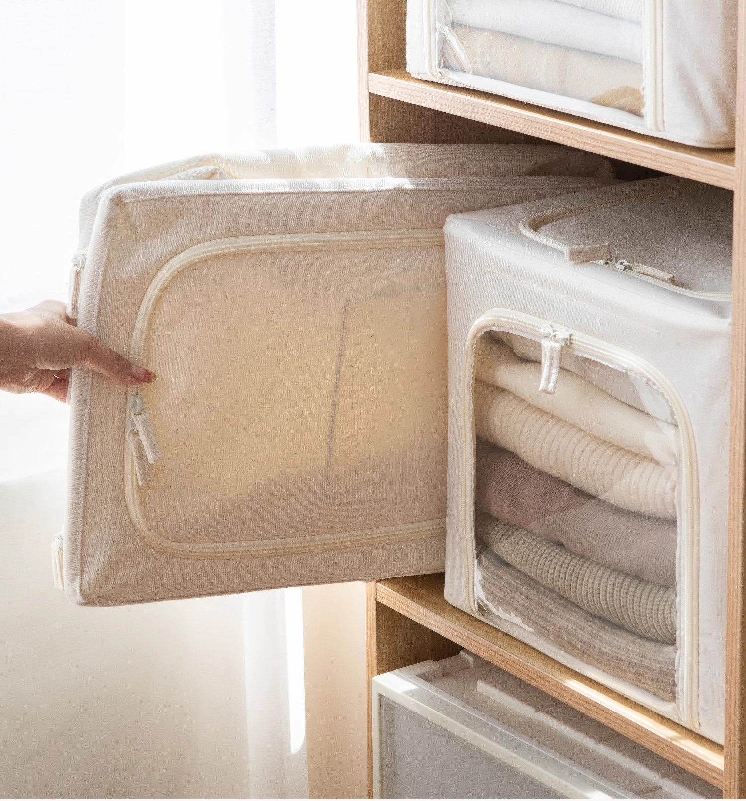 longxinlong 3 Pack Slim Wardrobe Storage Box For Seasonal Clothing And ...