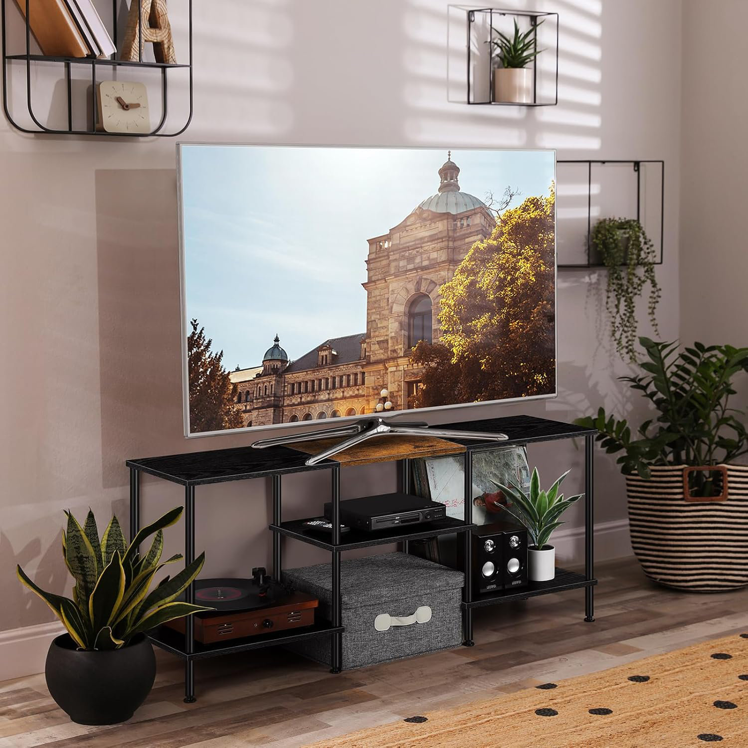 17 Stories TV Stands For Living Room 50 Inch TV Stand With Power Outlet ...