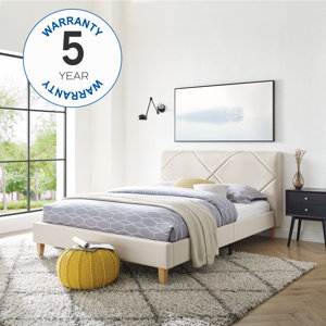 Classic Brands Lakeside Upholstered Low Profile Platform Bed & Reviews ...