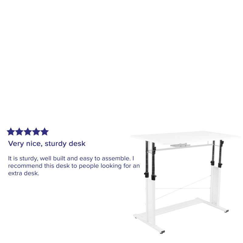 Ebern Designs Latitude Height Adjustable (27.25-35.75"H) Sit to Stand ...