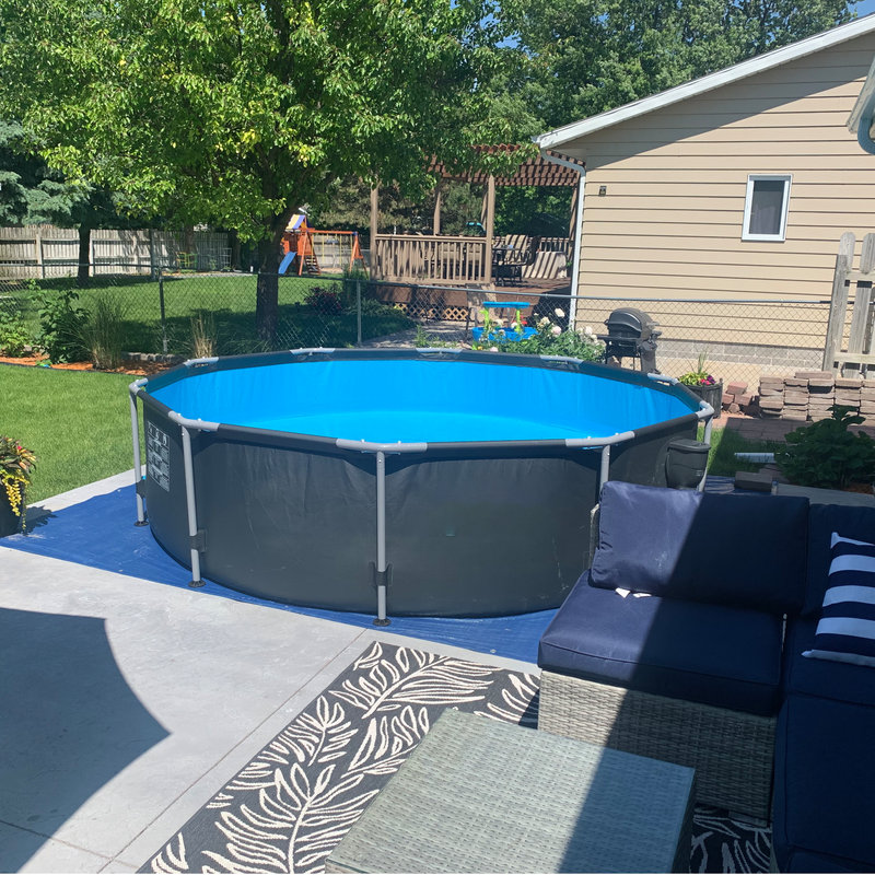Kovity Rustproof 12' ft. x 30" in Fibreglass Frame Backyard above ...