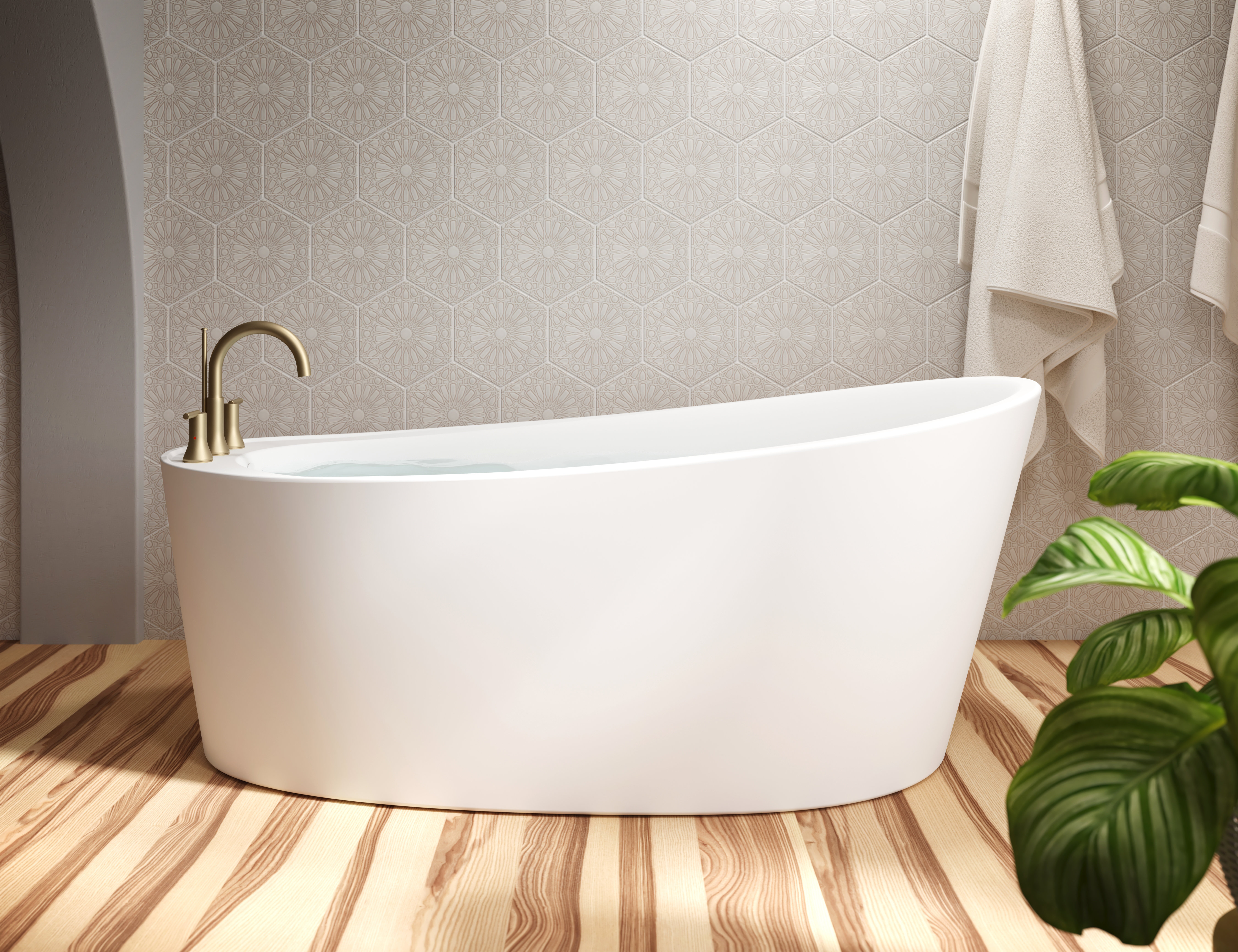 JACUZZI® Bria® 6734 Deck Mount Compatible Acrylic Freestanding ...