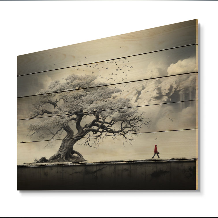Red Barrel Studio® Keanah " Tree Monochrome Silhouette Symphony I " on ...