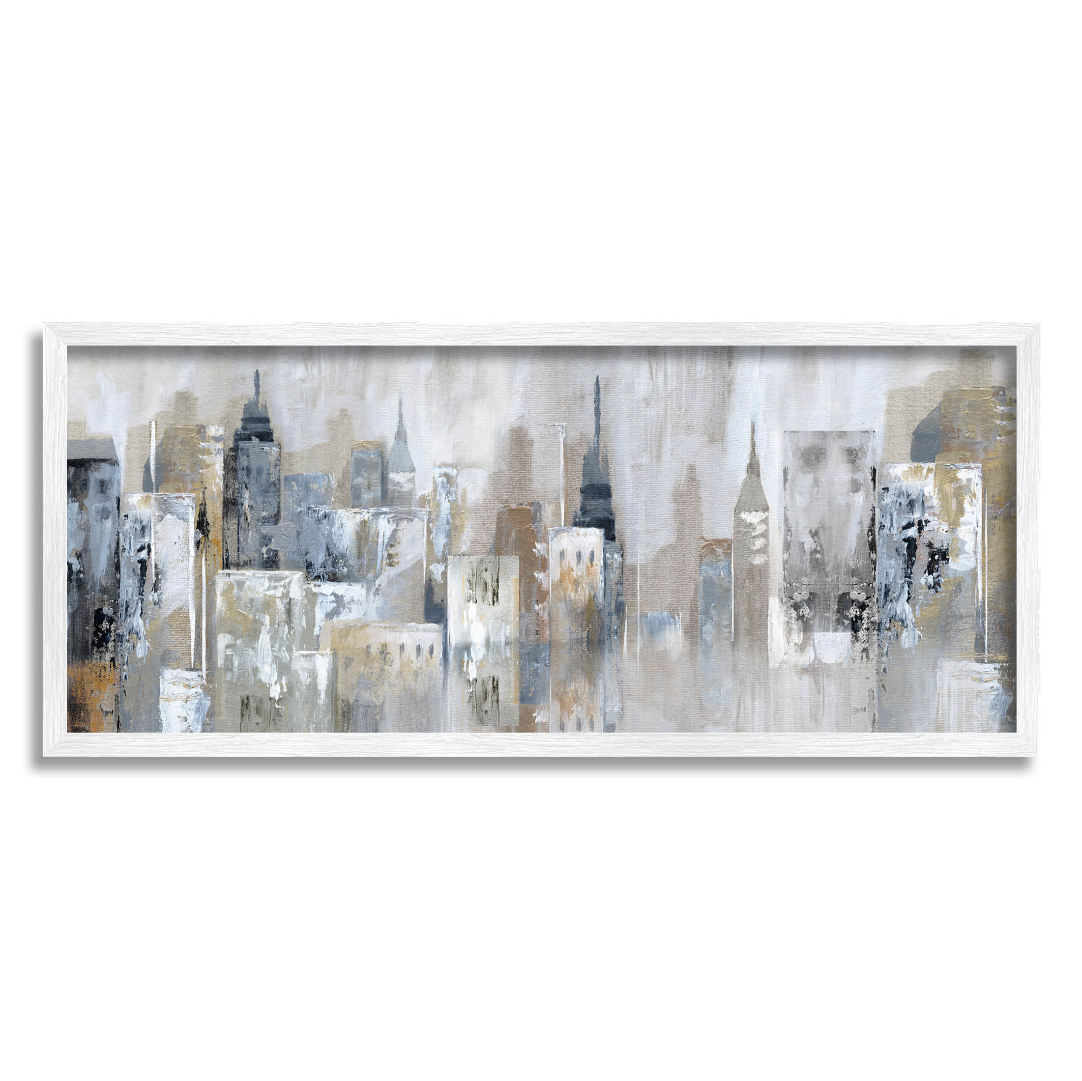 Stupell Industries Layered Urban City Skyline Giclee Art By Nan | Wayfair