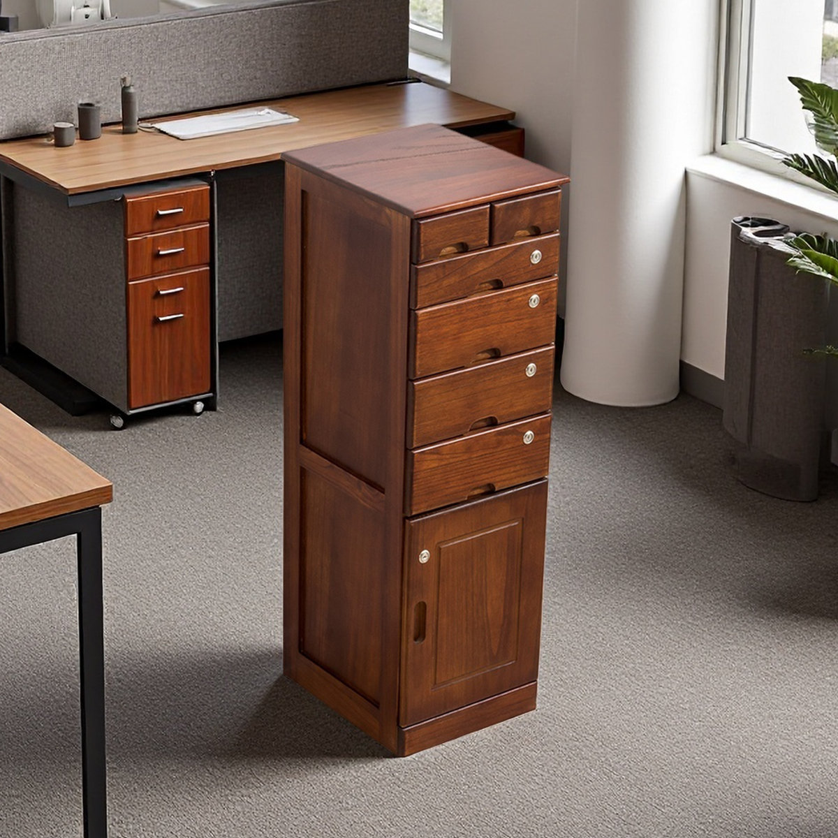 Lark Manor™ Modern Rectangular Solid Wood Filing Cabinet with Lock ...