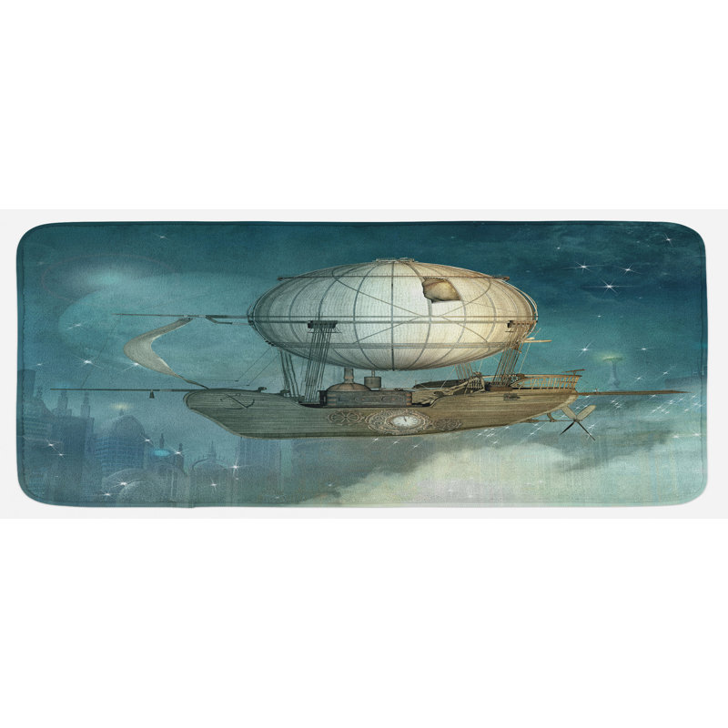 East Urban Home Steampunk Kitchen Mat | Wayfair