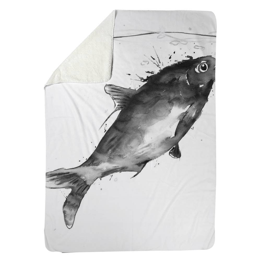 Begin Edition International Inc. Happy Swimming Fish Blanket | Wayfair