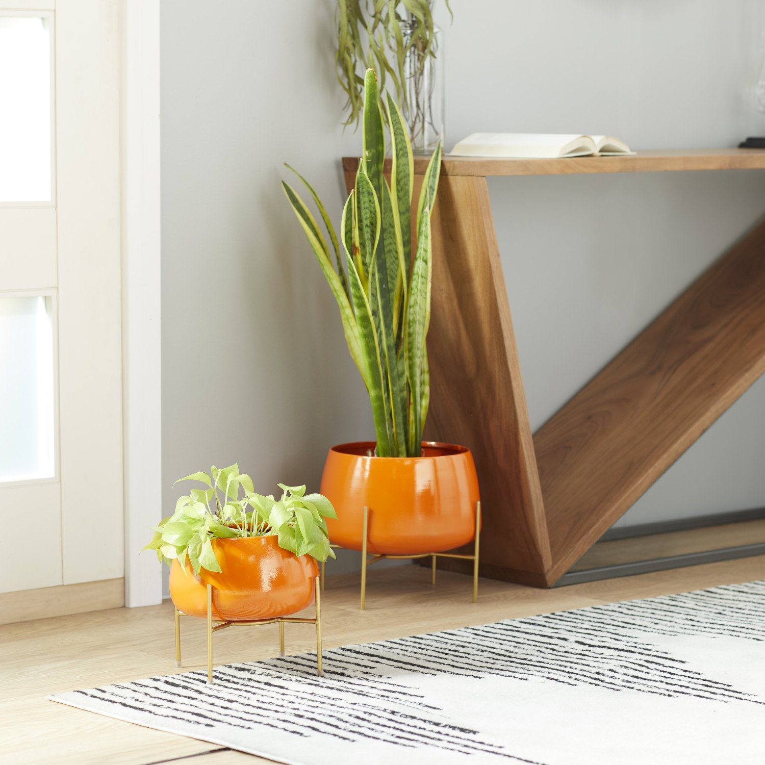 Wrought Studio Ensemble de pots à fleurs en fer 2 pièces Keneen & Reviews - Wayfair Canada