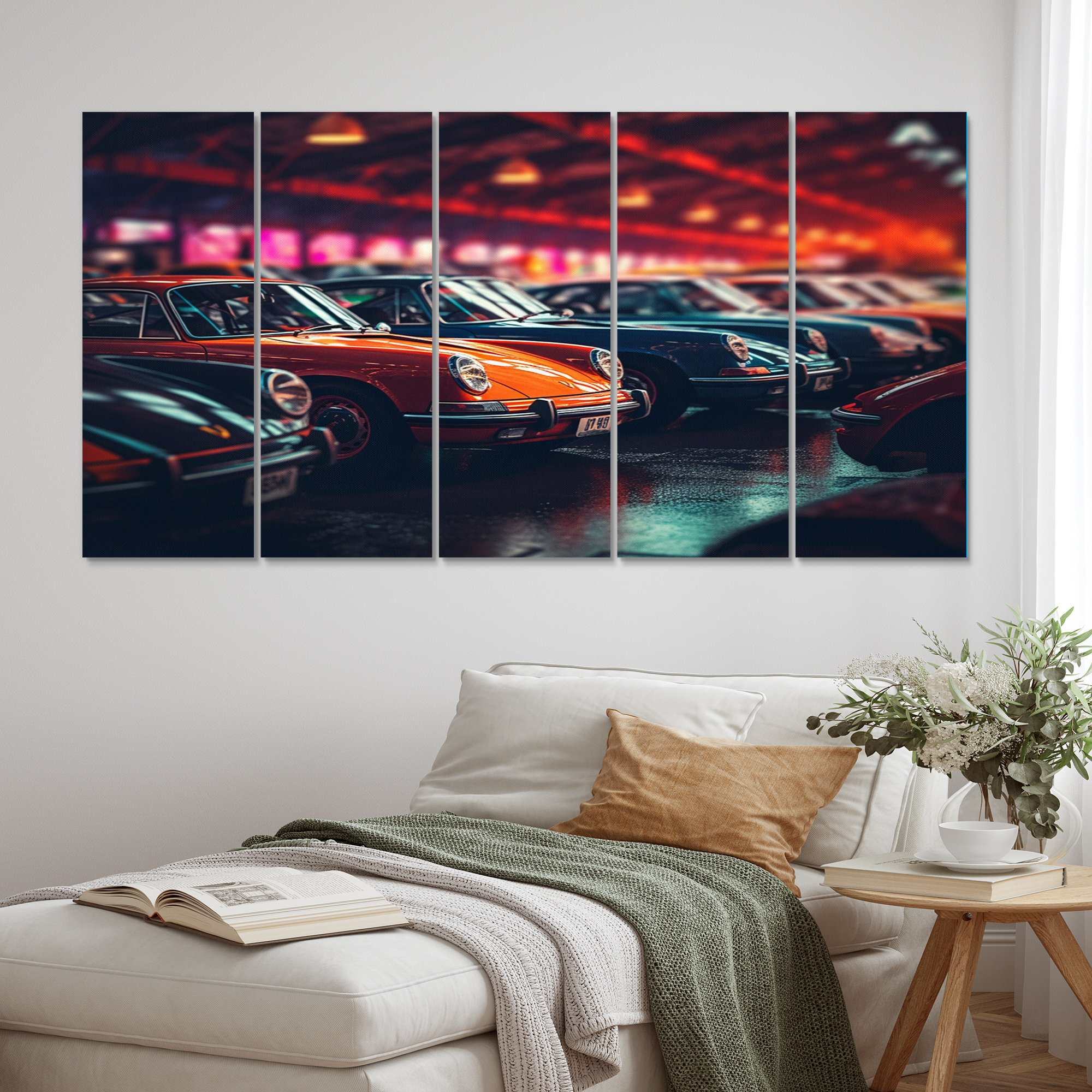 Design Art Classic German Car Harmony - Retro Car Metal Wall Decor Set ...