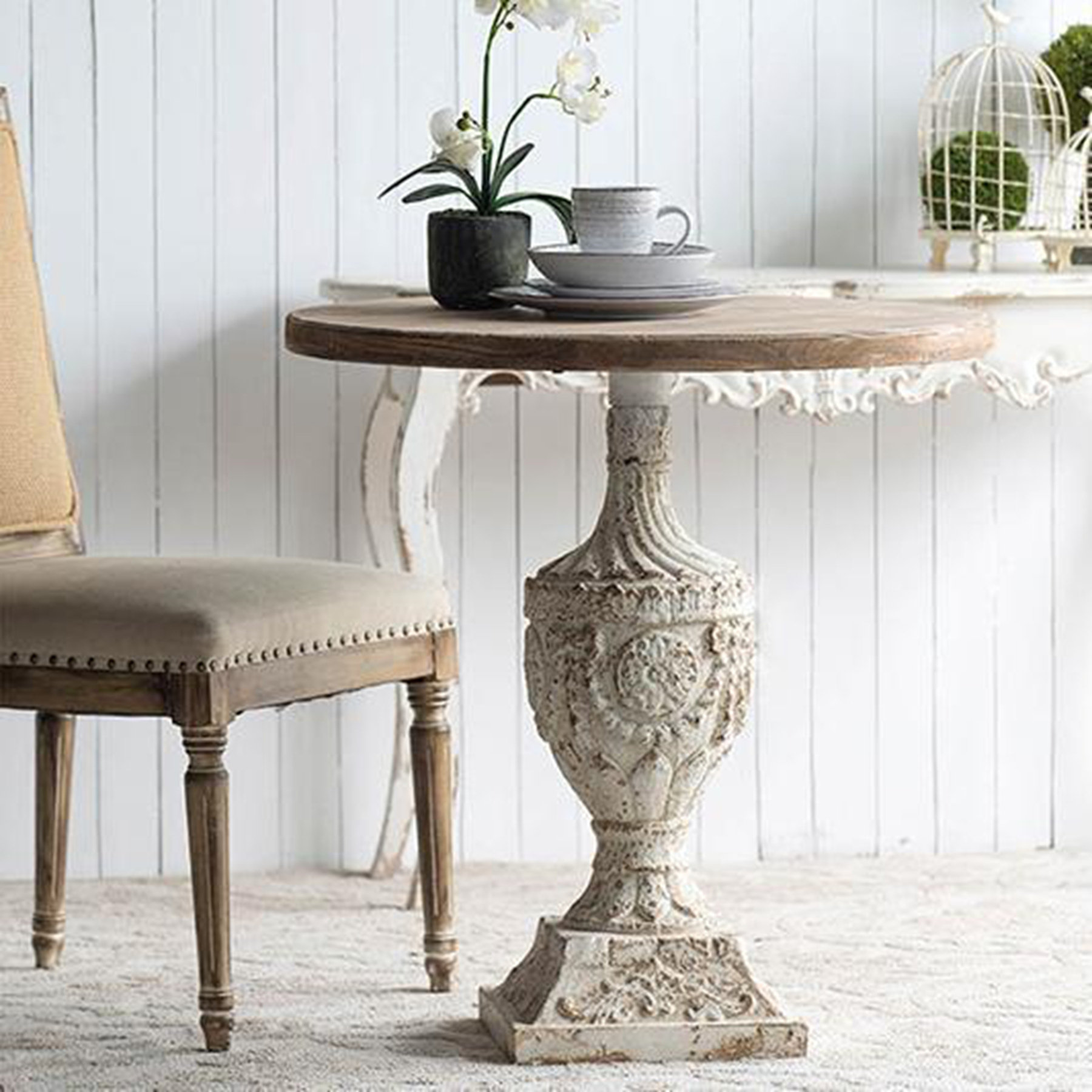 Ophelia & Co. 30x31" Antique Round Wood Table - Wayfair Canada