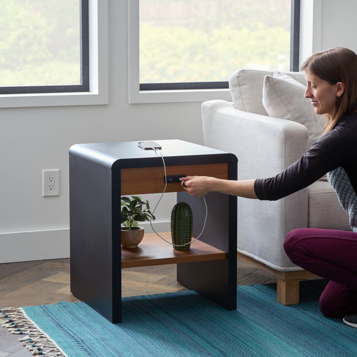 Latitude Run® Tabias Sled End Table with Storage | Wayfair