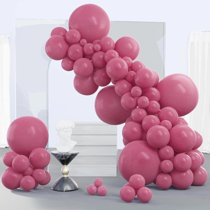 Dakota Fields Kaleana Opera Mauve Balloons, 140 pcs Boho Pink Balloons ...