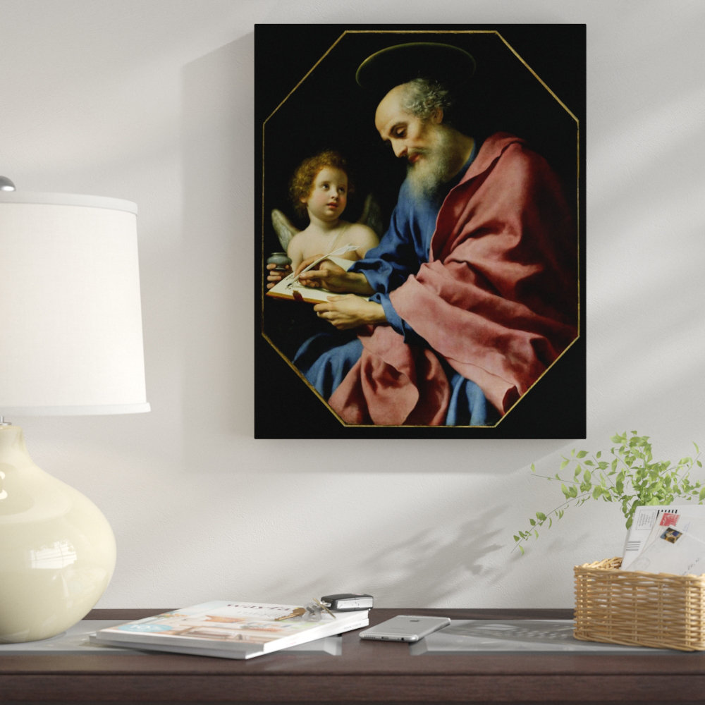 East Urban Home 'St. Matthew Writing His Gospel' Print on Canvas ...