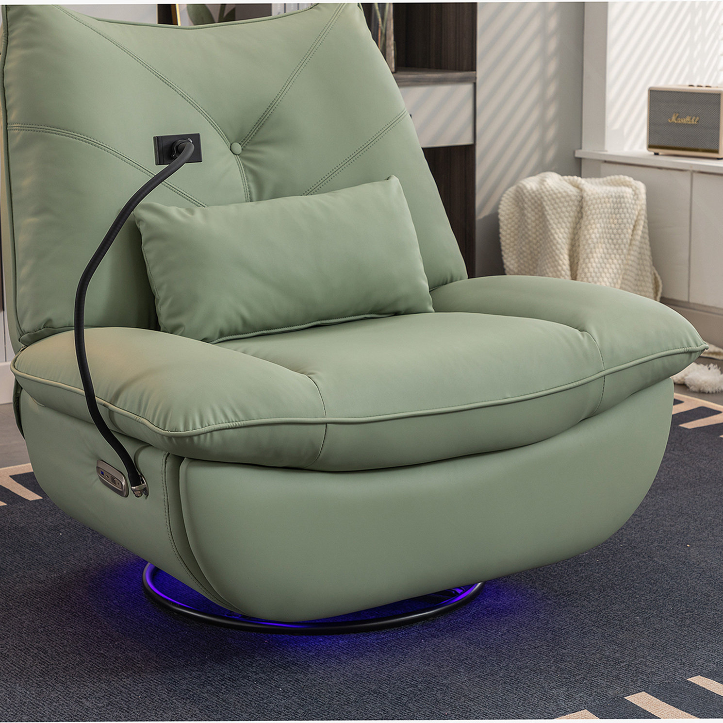 Brayden Studio® 270 Swivel Glider Recliner Chair, Power Recliner ...