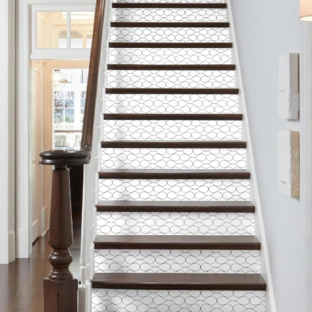 OFFICE FURNITURE 4 LESS Modern Grid Stair Stickers Set Of 15, 39 X 7 ...