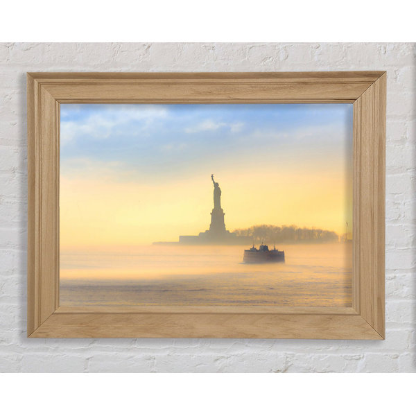 Bright Star Mist Over The Statue Of Liberty - Single Picture Frame ...