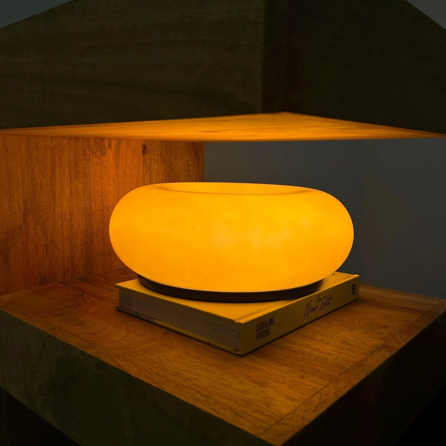 la caza cali Glownut Lamp Retro Orange Glass Donut Light, Table & Wall ...