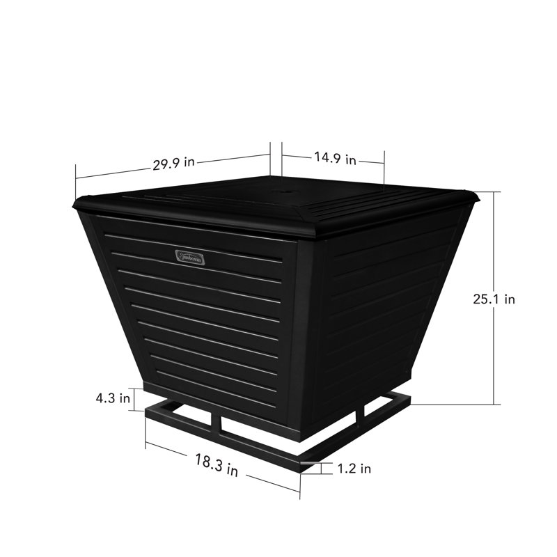 Sunbeam Pyramid Steel Propane/Natural Gas Fire Pit Table & Reviews ...