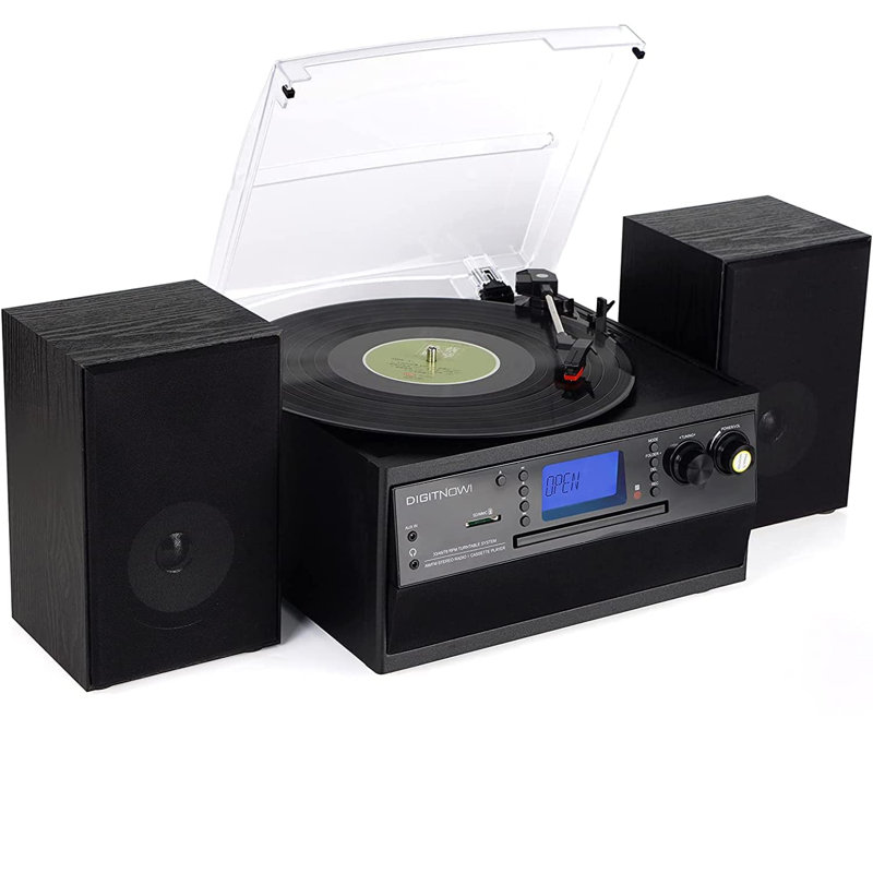 DIGITNOW Bluetooth Record Player Turntable with Stereo Speaker ...