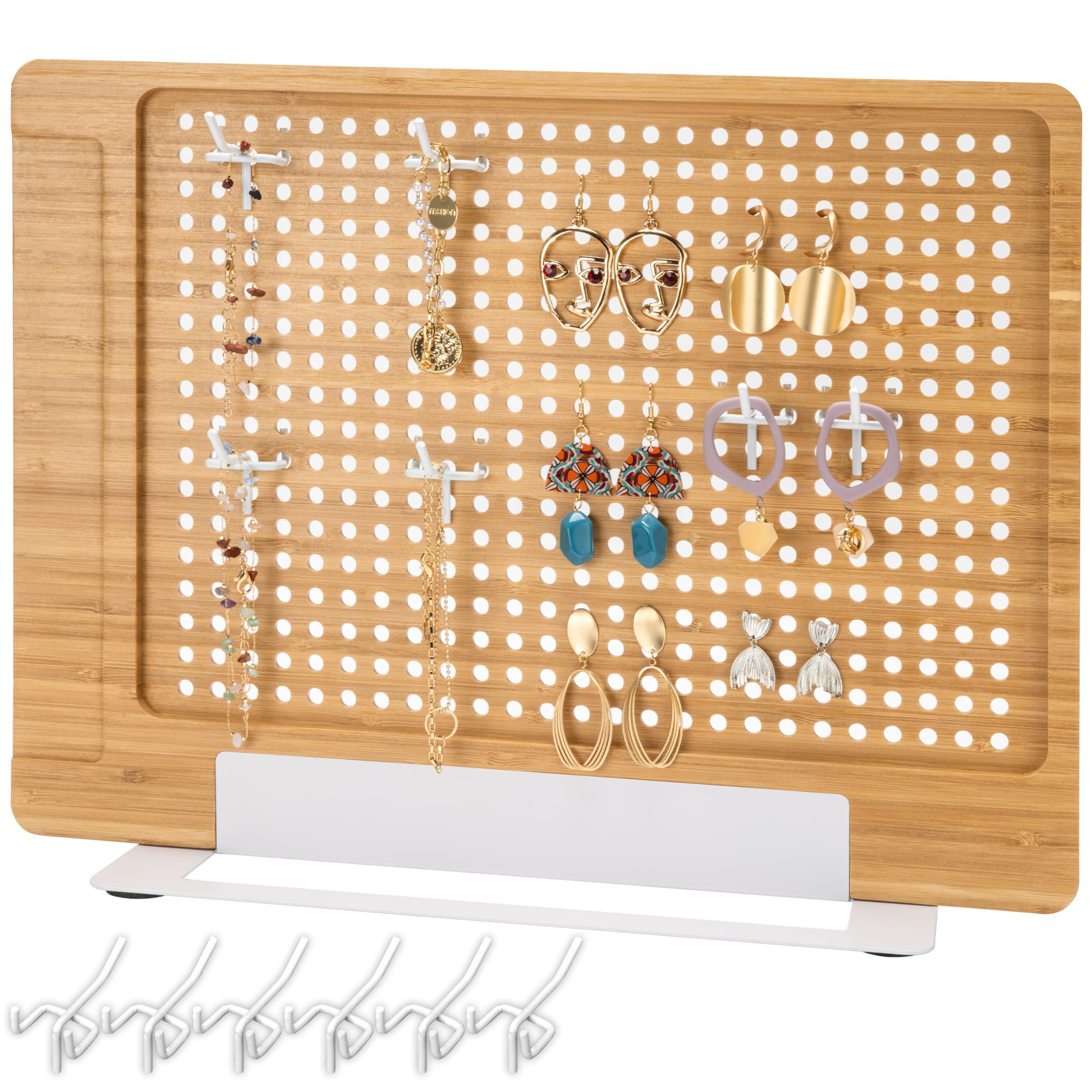Bayou Breeze Wood Pegboard Display Stand For Vendors - Versatile Wooden ...