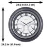 AcuRite 24-Inch, Illuminated Outdoor Wall Clock with Thermometer ...