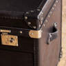 HUGESTO Small Black Simple Faux Leather Accent Trunk | Wayfair