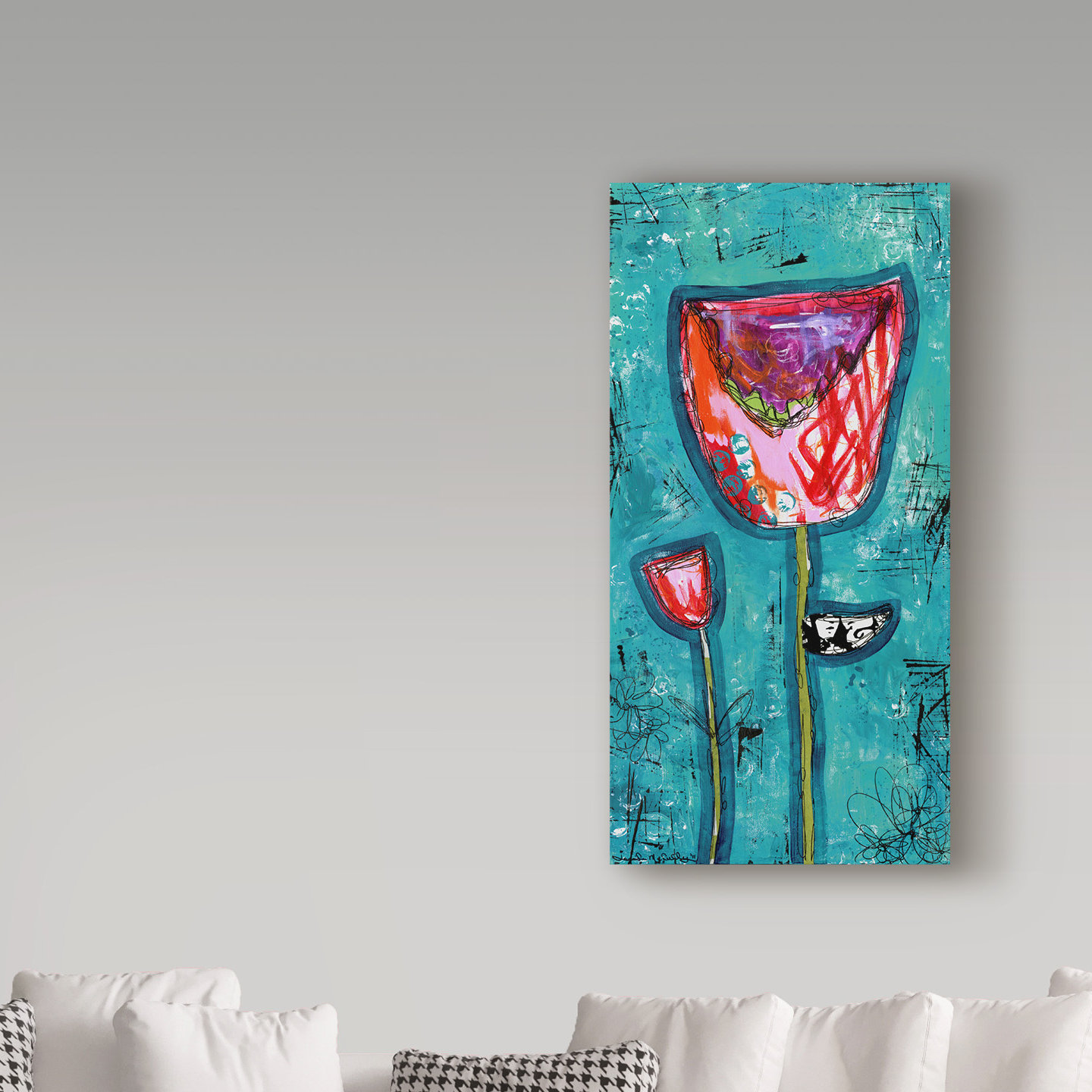 Harriet Bee Huso 'Colorful Tulips' Canvas Art | Wayfair