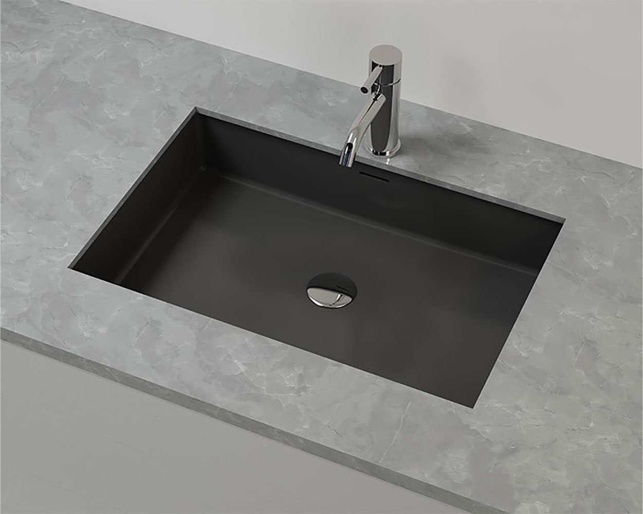 Badeloft 16.3'' Polymarble Rectangular Bathroom Sink with Overflow ...