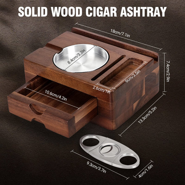 Two trees make a forest Cigar Ashtray, Wooden Cigar Ashtrays With Cigar ...