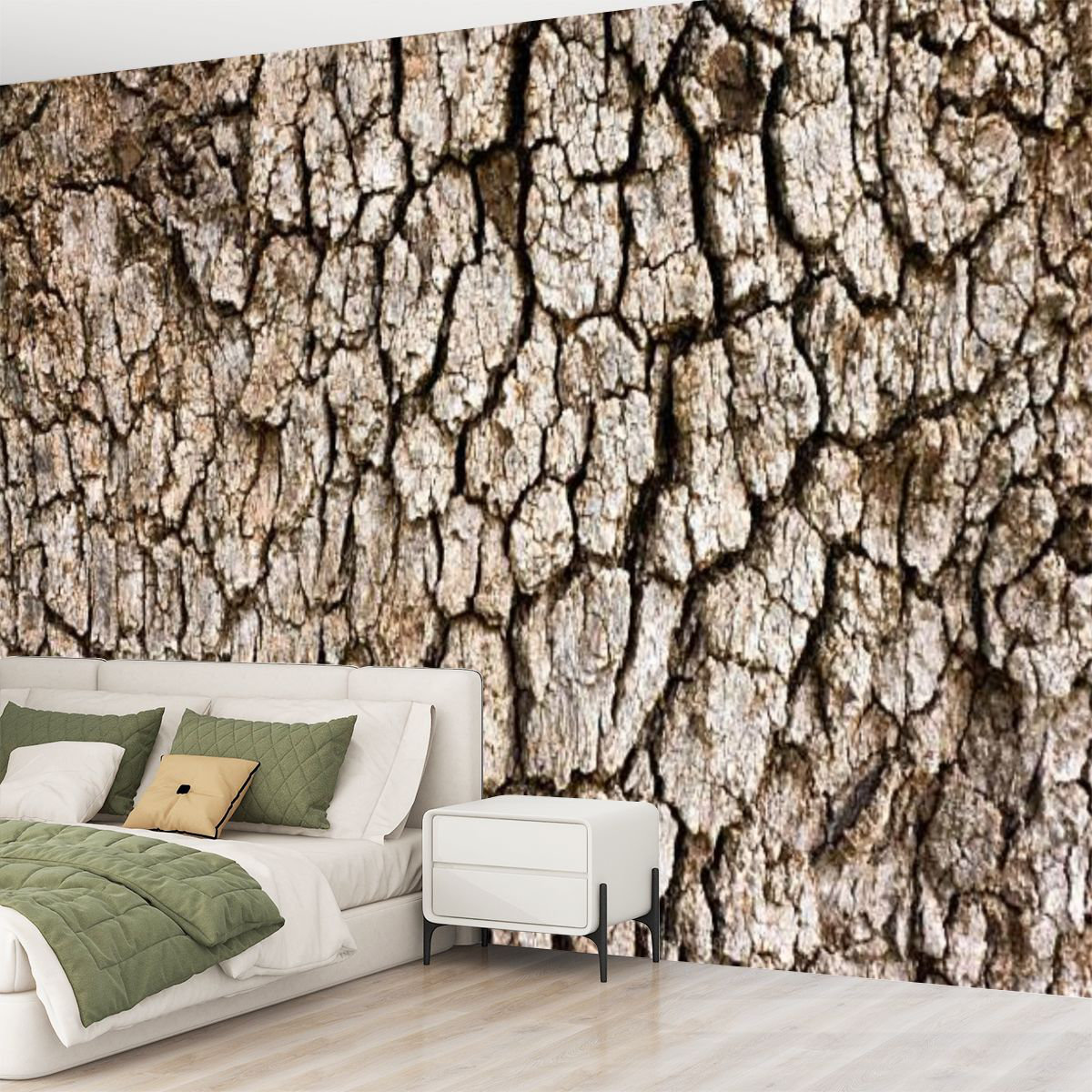 Millwood Pines Peel and Stick Canvas Wallpaper Wall Mural Tree Bark ...