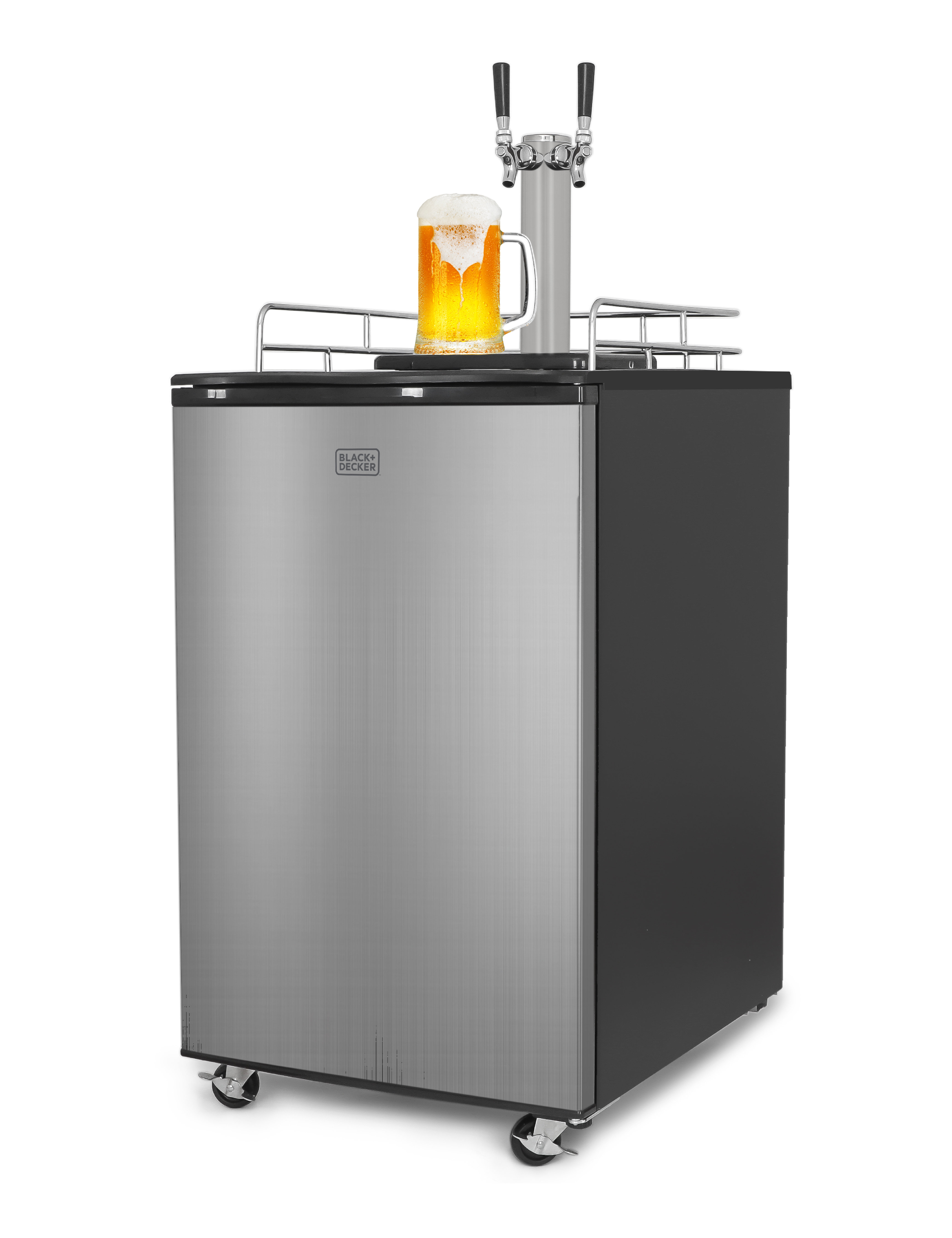BLACK+DECKER BDB Series 6.1 cu. ft. Dual Tap Freestanding Kegerator ...