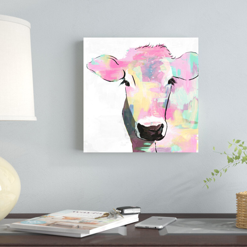 August Grove Abstract Cow Print On Canvas - Wayfair Canada