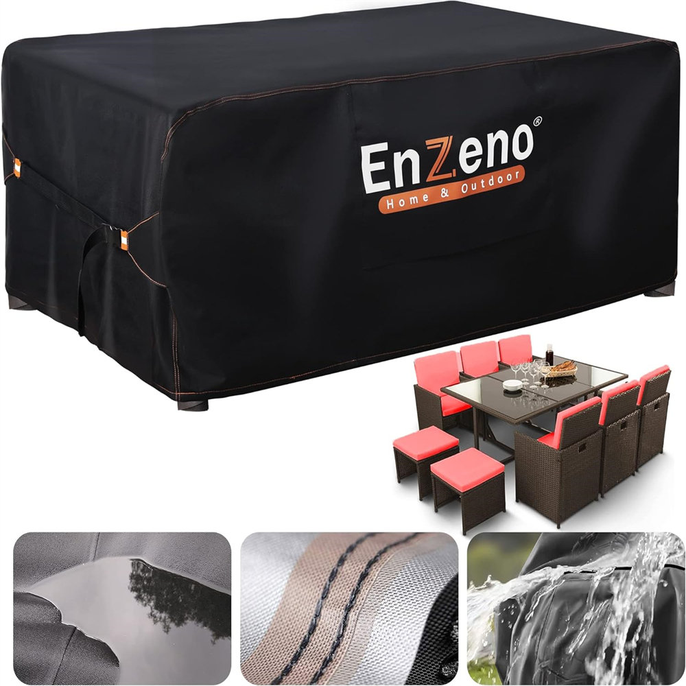 Latitude Run® Outdoor Patio Dining Set Cover 83.8in x 44in x 27.9in ...