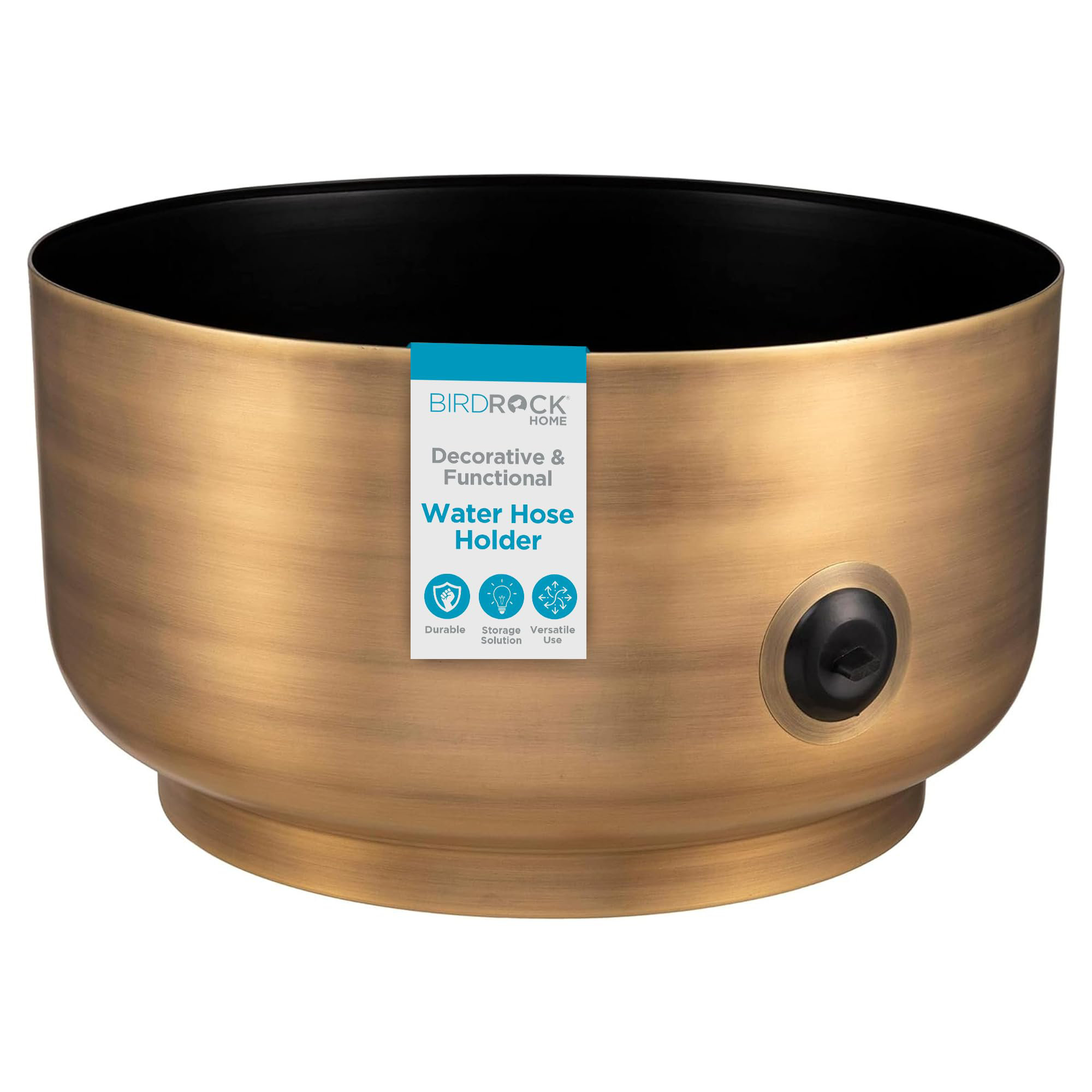 BIRDROCK HOME Decorative Footed Garden Water Hose Holder Pot - 100ft ...