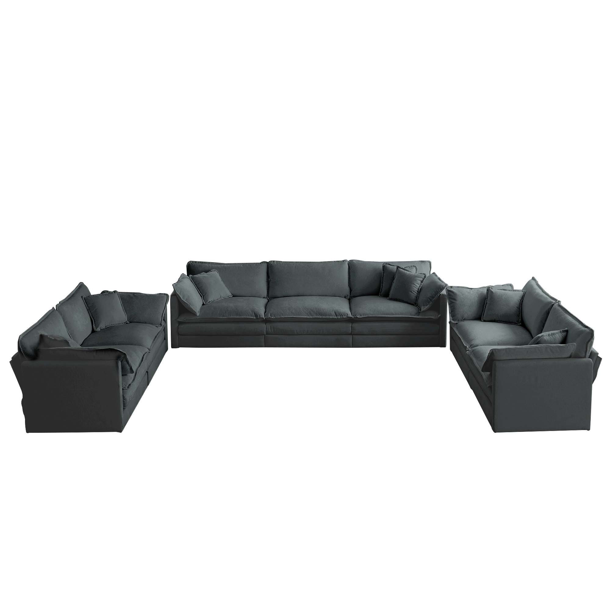 Hokku Designs Luxurious Oversized Sofa Set for Living Room, Comfy and ...