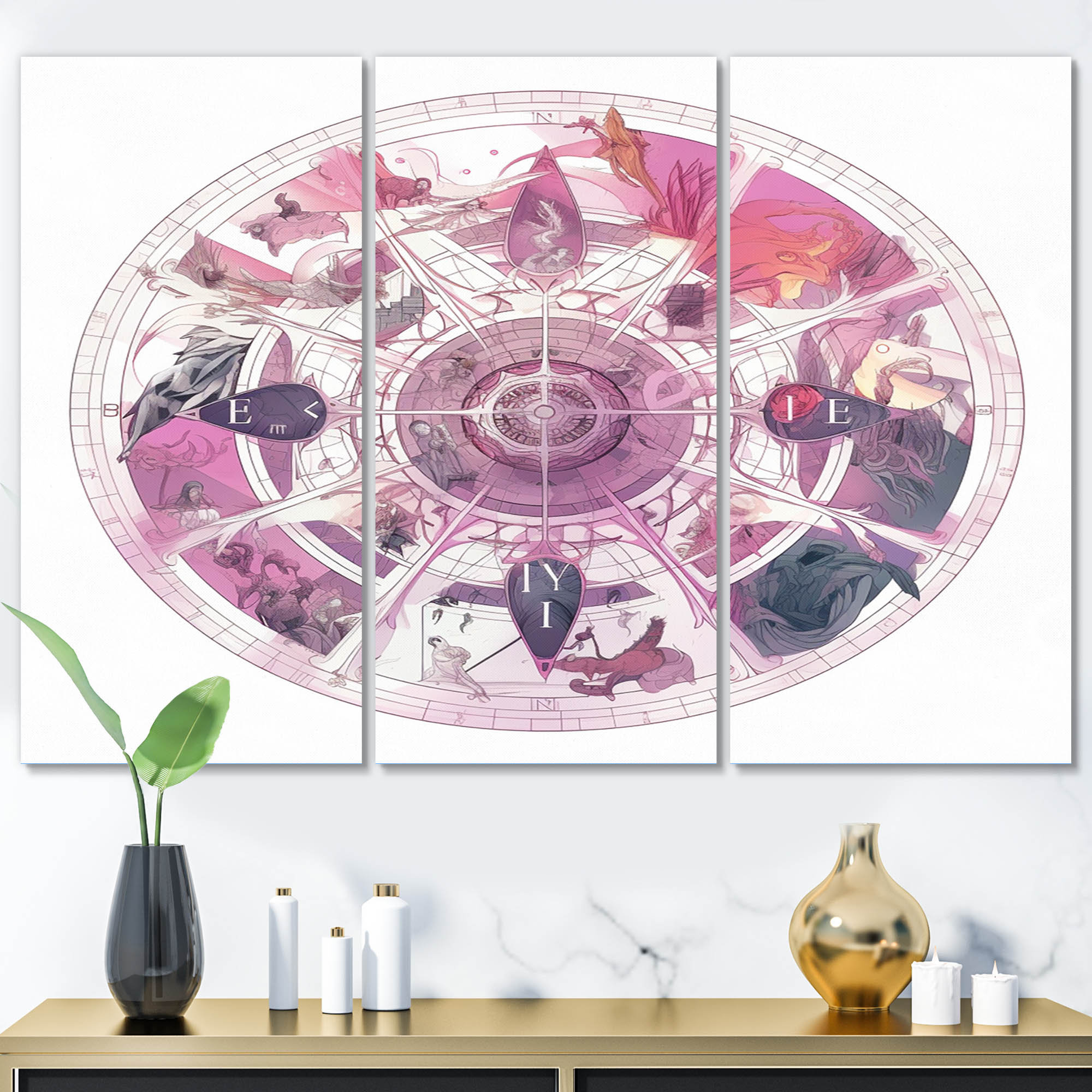 Design Art Third Eye Purple Chakra Symbol - Christianism Wall Art ...