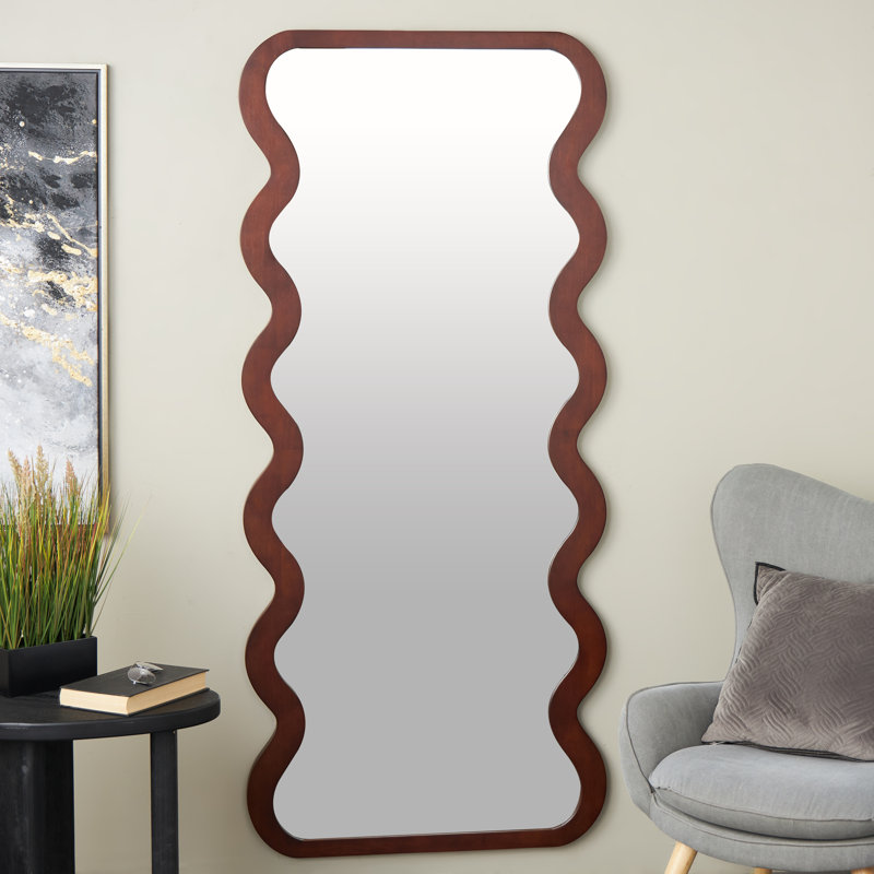 AllModern Wood Wavy Room Wall Mirror | AllModern