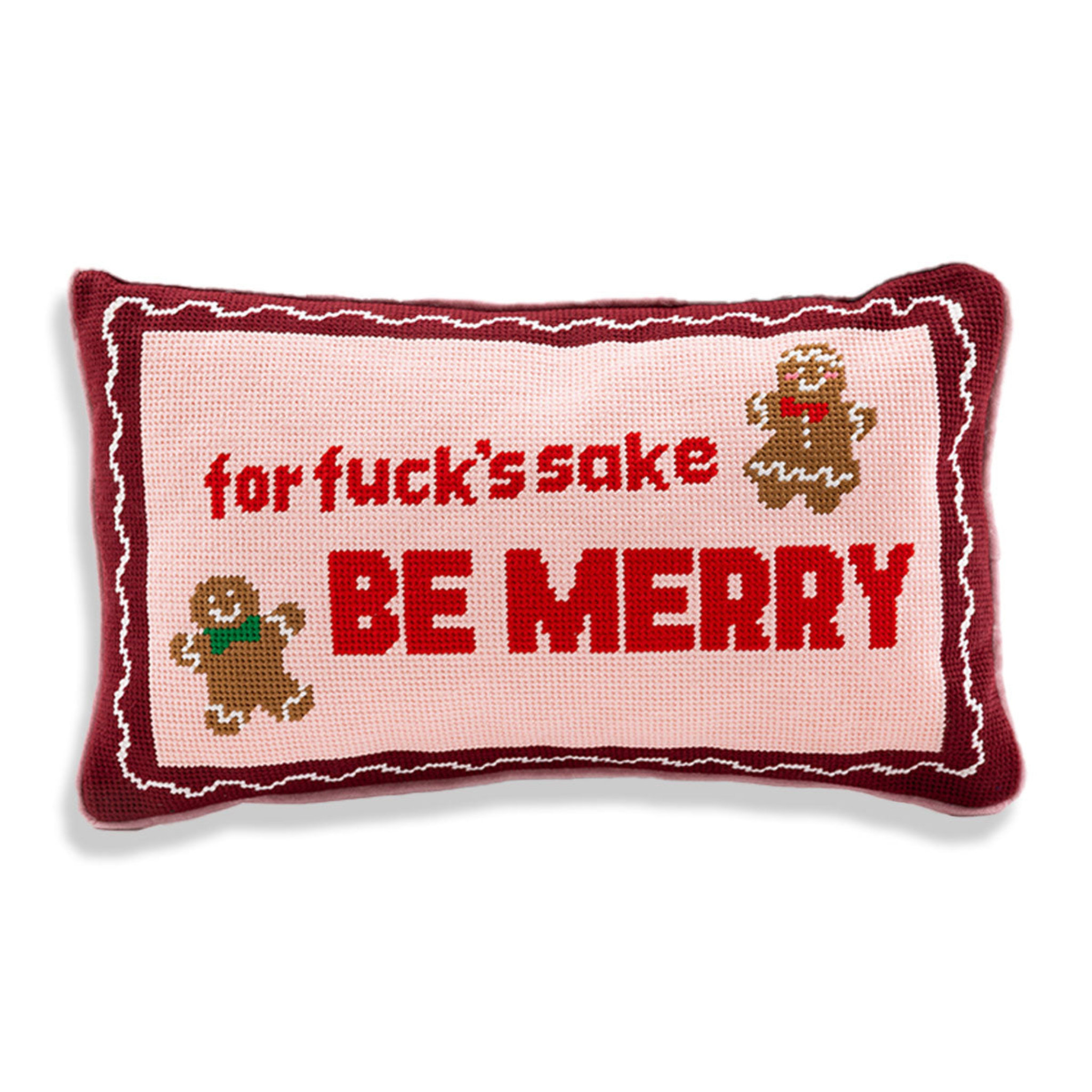 Furbish Studio Be Merry Needlepoint Pillow | Wayfair