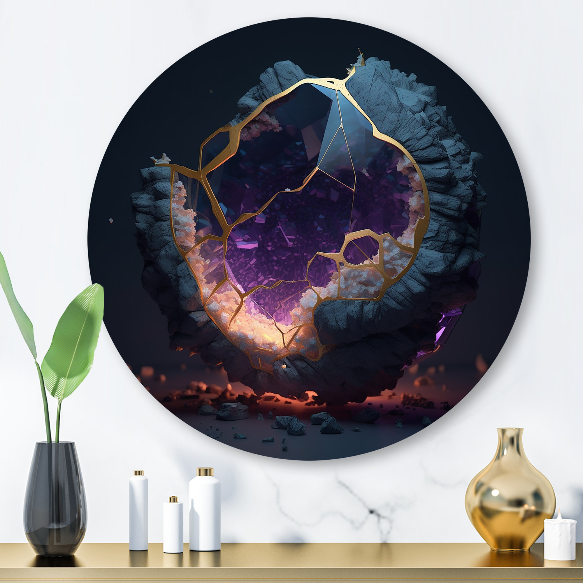 Mercer41 Derrickson Exploring The Depths Of Pink Gold Geode I ...