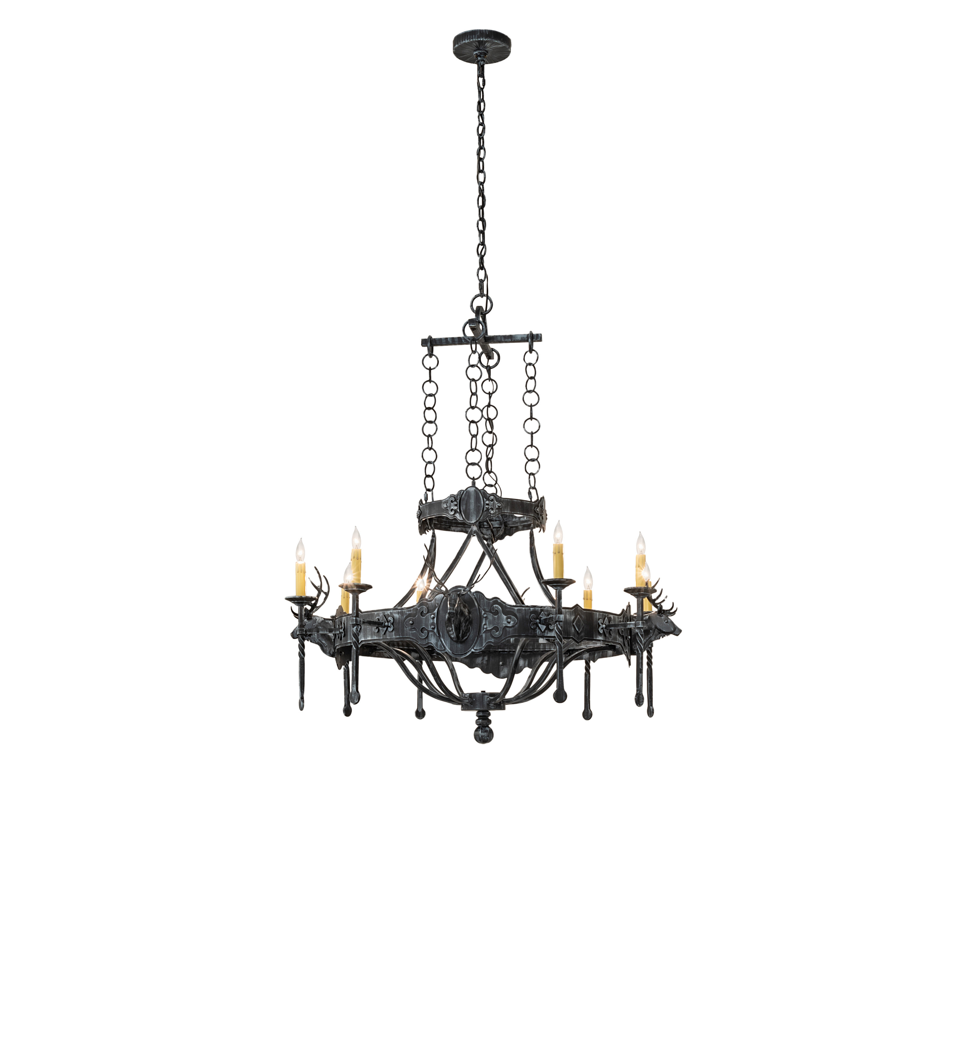 Loon Peak® Ekamveer 8 - Light Candle Style Wagon Wheel Chandelier | Wayfair